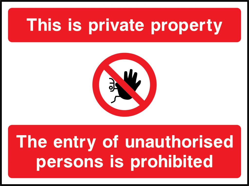This is private property sign - Construction / Site Safety ...