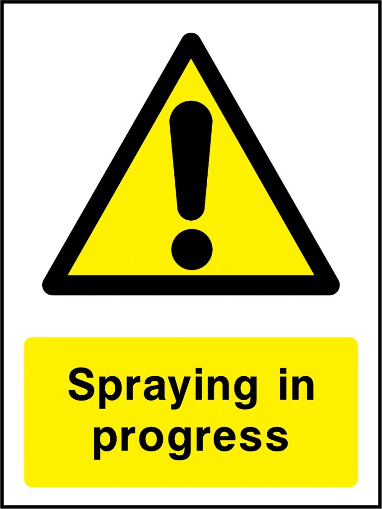 Spraying in progress sign - Countryside & Agriculture > Warning - We Do ...