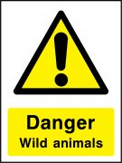 Danger wild animals sign - Countryside & Agriculture > Warning - We Do ...
