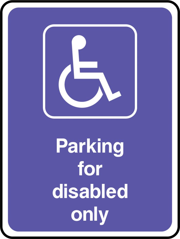 Parking for disabled only sign - DDA Act > Mandatory - We Do Safety Signs