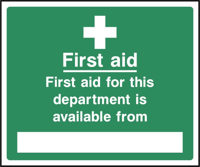 First aid for this department sign - First Aid > Location Signs - We Do ...