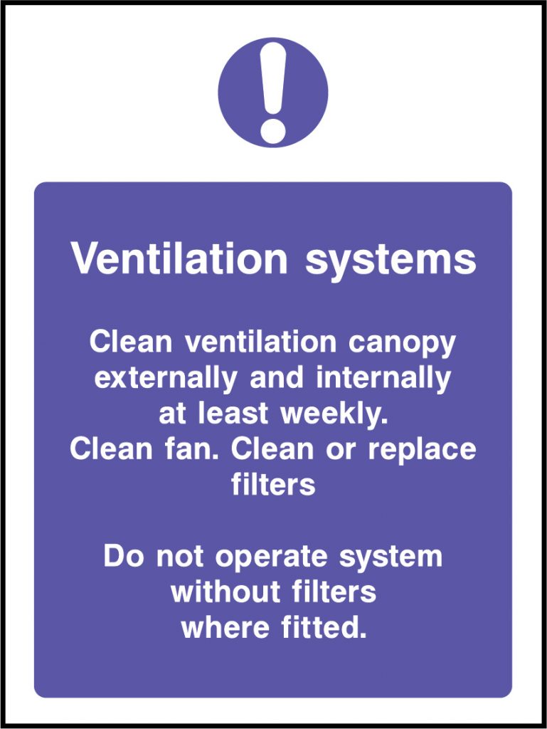 Ventilation systems sign - Food Processing & Hygiene > Mandatory - We ...