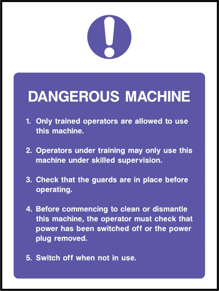 Dangerous machine sign - Food Processing & Hygiene > Mandatory - We Do ...