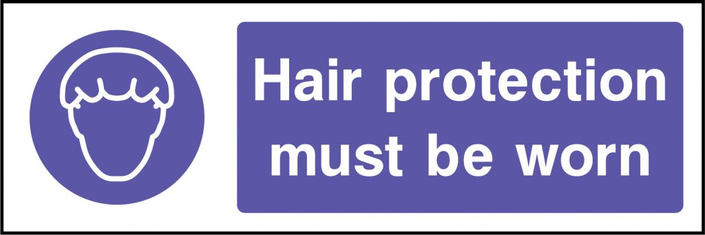 Hair protection must be worn sign - Food Processing & Hygiene ...