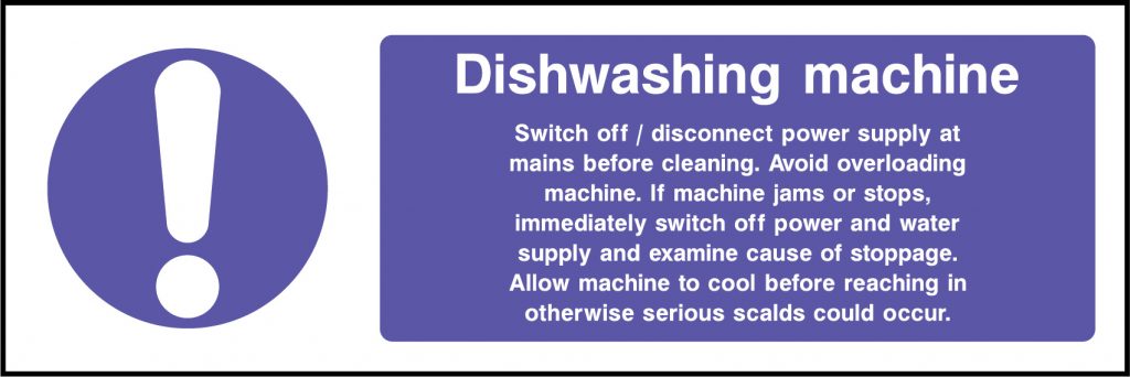 Dishwashing machine sign - Food Processing & Hygiene > Mandatory - We ...