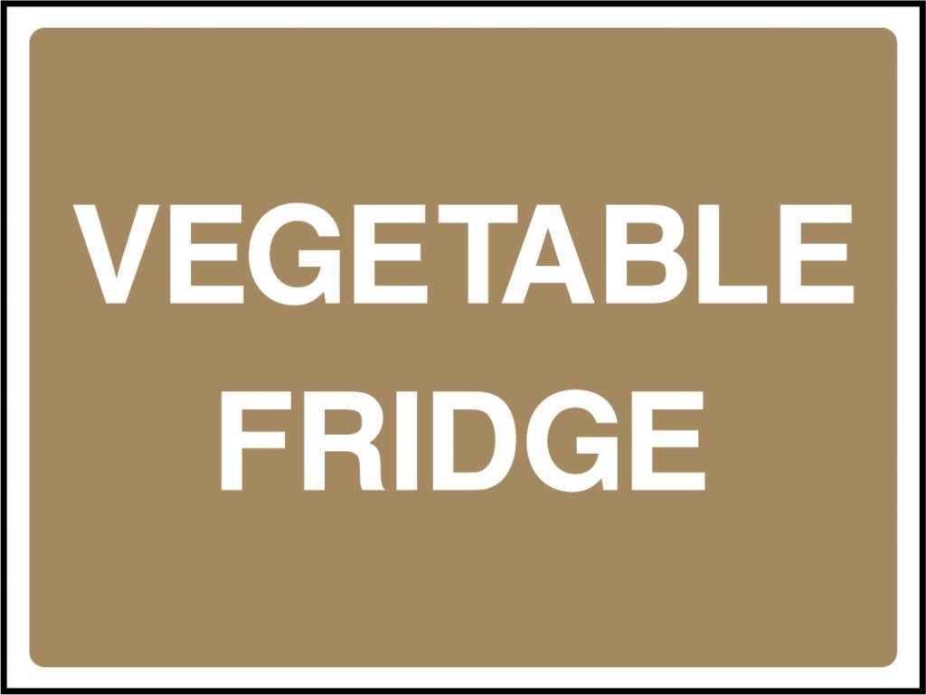Vegetable fridge sign - Food Processing & Hygiene > Fridge and Food ...