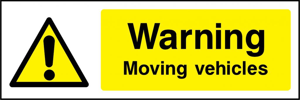 Warning moving vehicles sign - Garage Signs > Warning - We Do Safety Signs