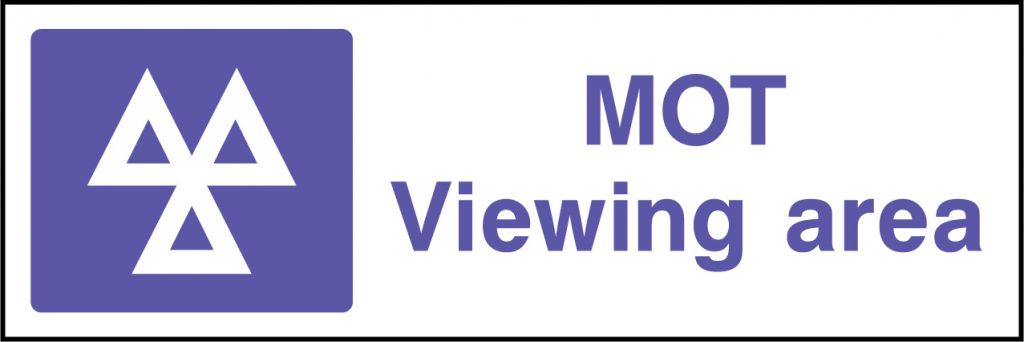 MOT viewing area sign - Garage Signs > Mandatory - We Do Safety Signs