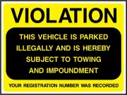 Violation sign - Parking > Designated/Permit Parking - We Do Safety Signs