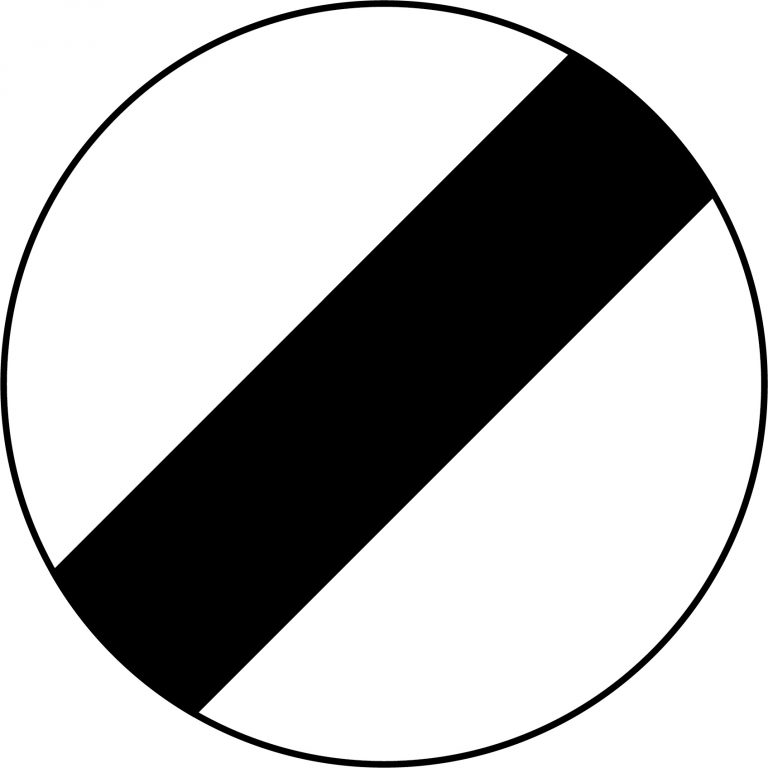 National speed limit applies road sign - Road Traffic Regulatory ...