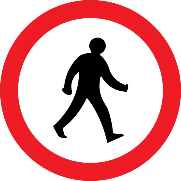 No walking road sign - Road Traffic Regulatory > Prohibition - We Do ...