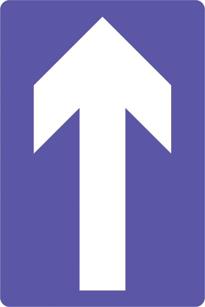 One-way traffic road sign - Road Traffic Regulatory > Mandatory - We Do ...