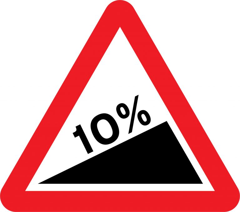 Steep hill upwards road sign - Road Traffic Warning - We Do Safety Signs