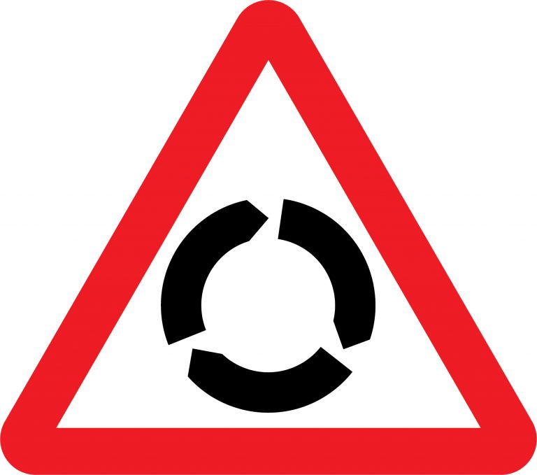 Roundabout road sign - Road Traffic Warning - We Do Safety Signs