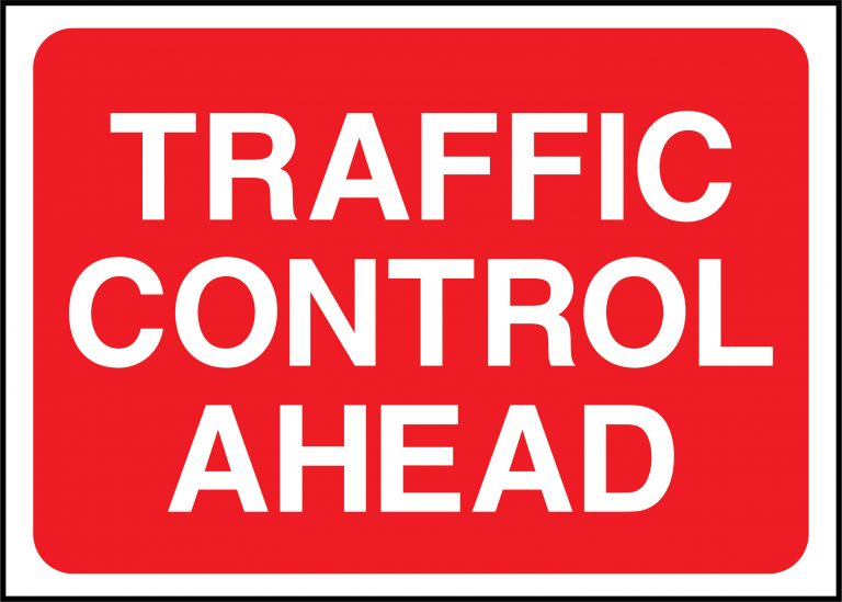 Traffic control ahead road sign - Road Traffic Temporary Warning ...