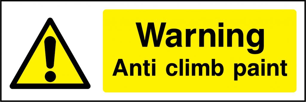 Warning anti climb paint sign - Security > Warning - We Do Safety Signs