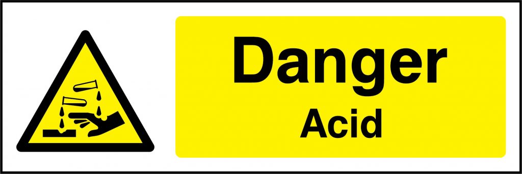 Danger acid sign - Warning Chemical Danger > Landscape Signs - We Do ...