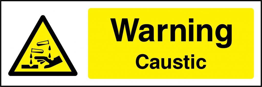 Warning caustic sign - Warning Chemical Danger > Landscape Signs - We ...