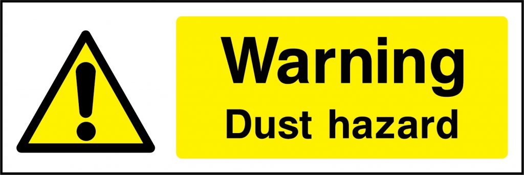 Warning dust hazard sign - Warning Chemical Danger > Landscape Signs ...
