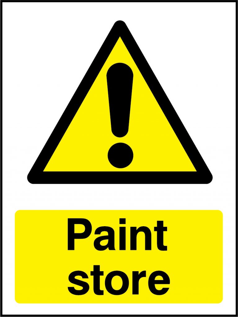 Paint store portrait sign - Warning Chemical Danger > Portrait Signs ...