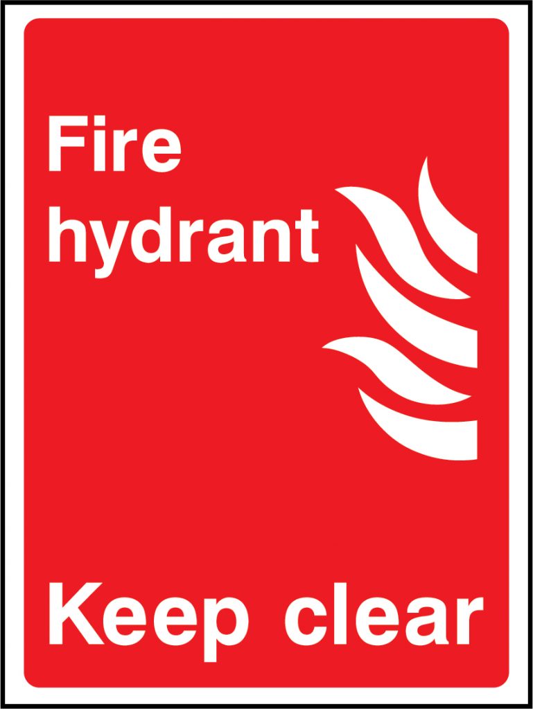 Fire hydrant keep clear sign - Fire Equipment > Fire Fighting Equipment ...